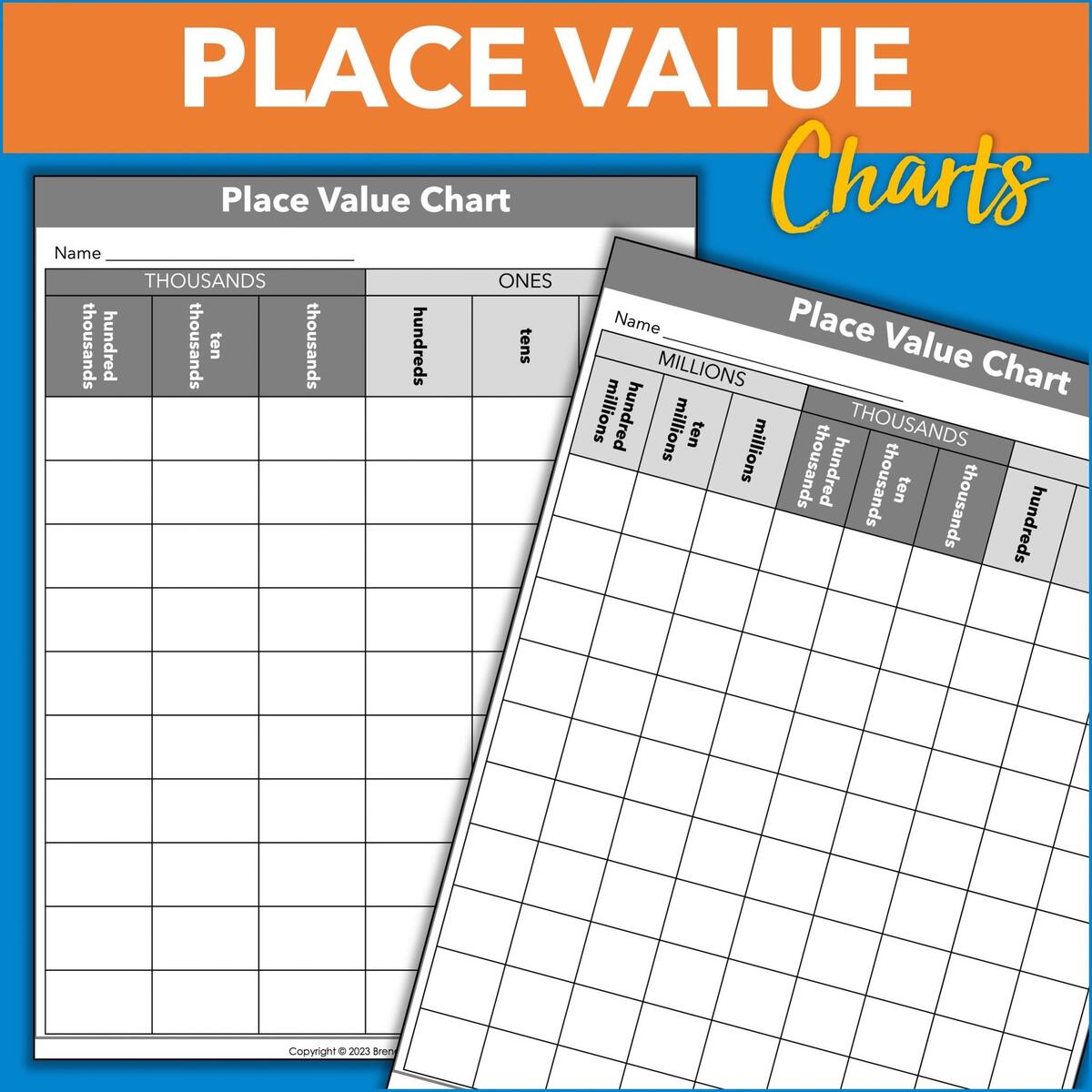 Printable Place Value Charts To Millions - Kids Worksheets Lab